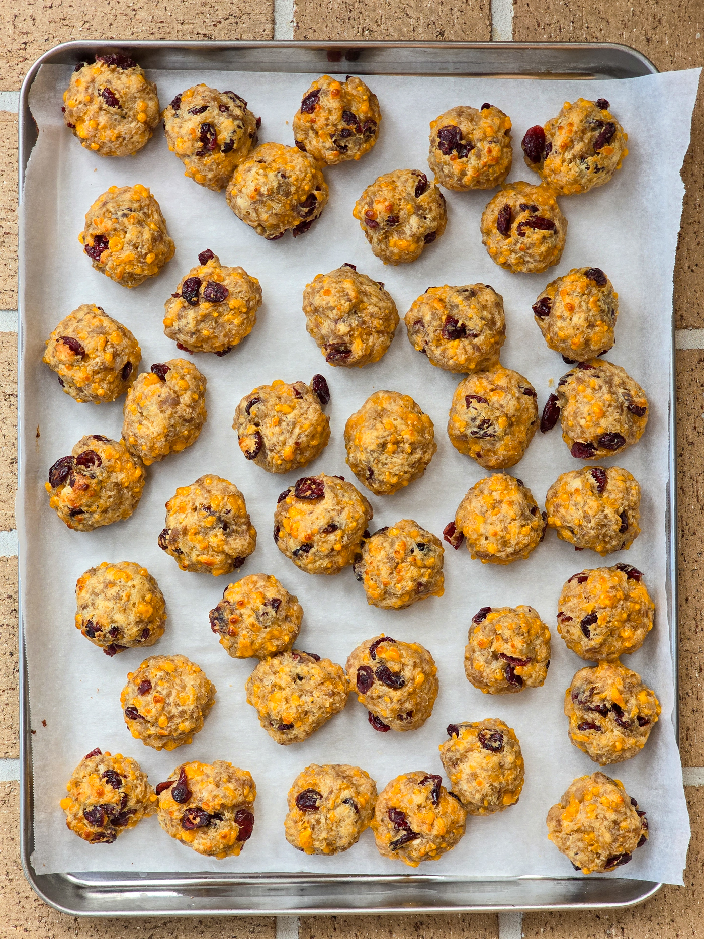 Chipotle Cranberry Sausage Balls - Cooking For An Army